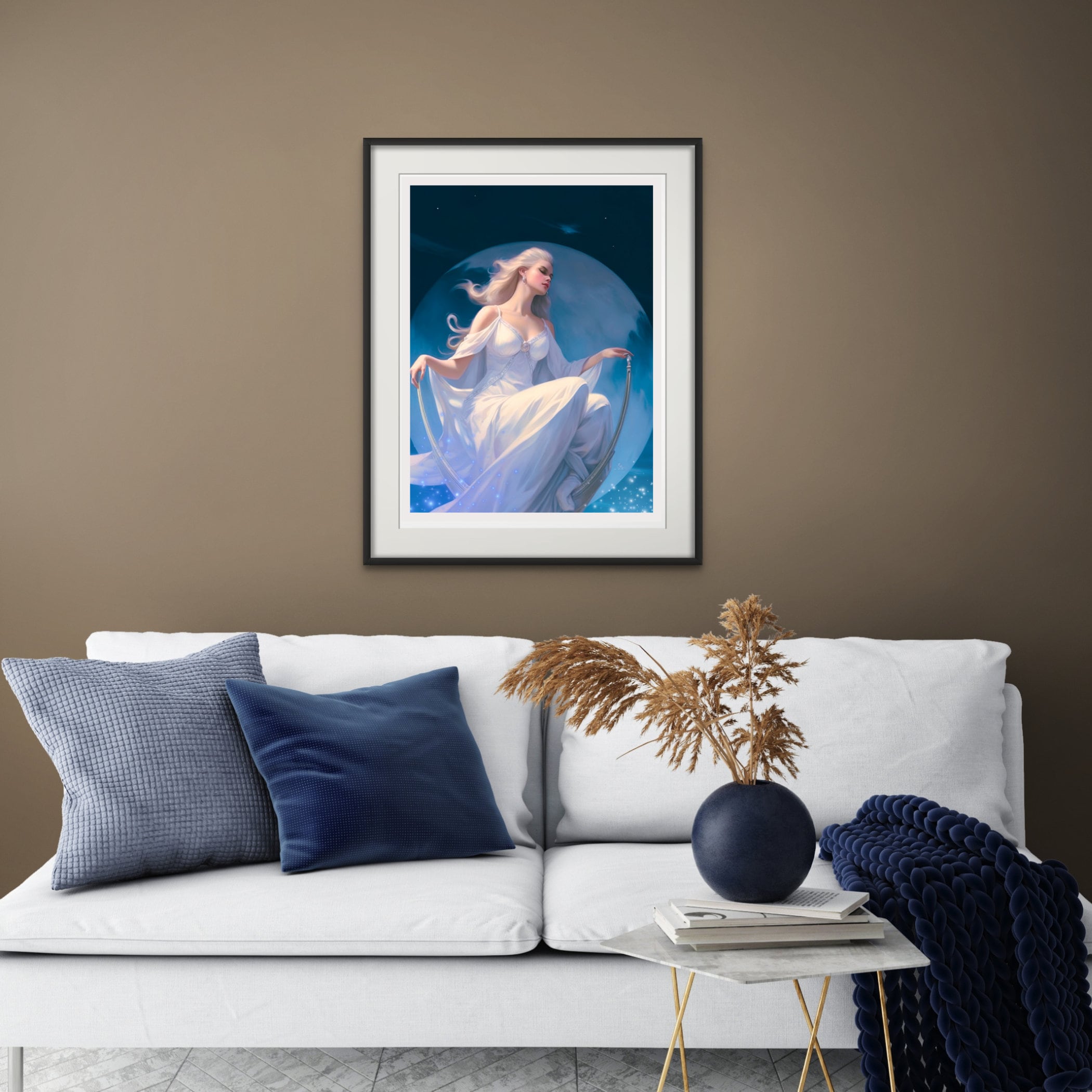 Selene, Greek Goddess of Moon, Ancient Greece, Lunar, Moon Goddess Art ...