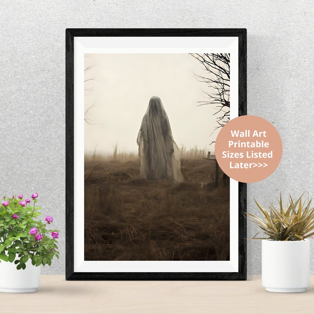 Ghost Wall Art, Halloween Ghost Printable, Dark Academia, Decor, Ghost ...