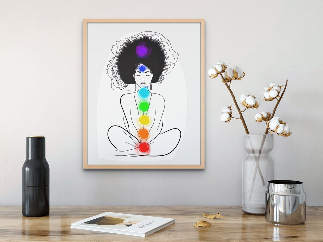 Afro Blow: Chakras | Chakra Art, Black Meditation Art, African American ...