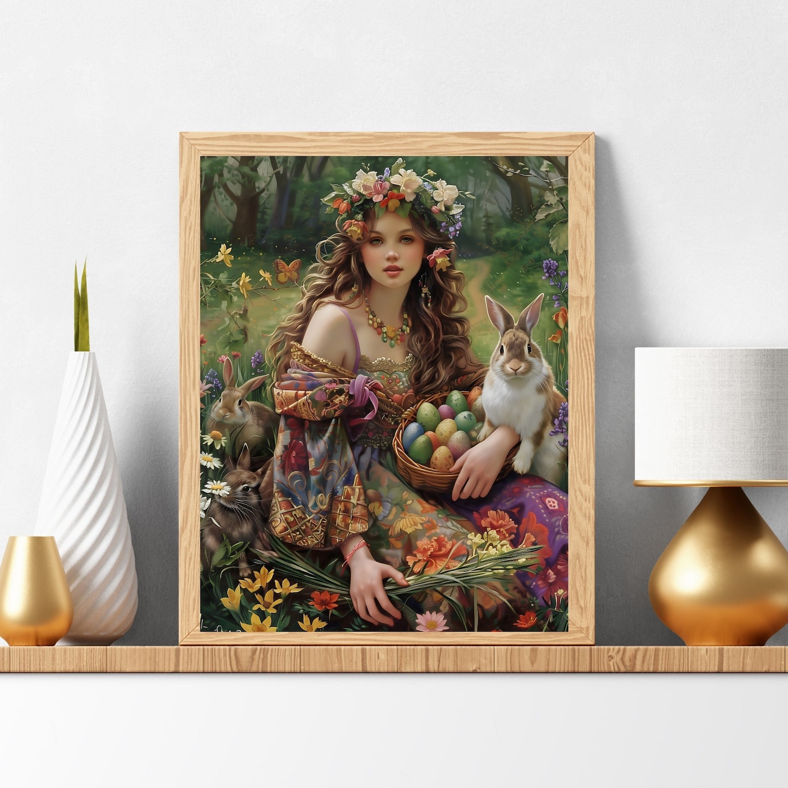 Goddess Ostara, Spring Nature, Anglo-saxon, Eostre German, Pagan ...