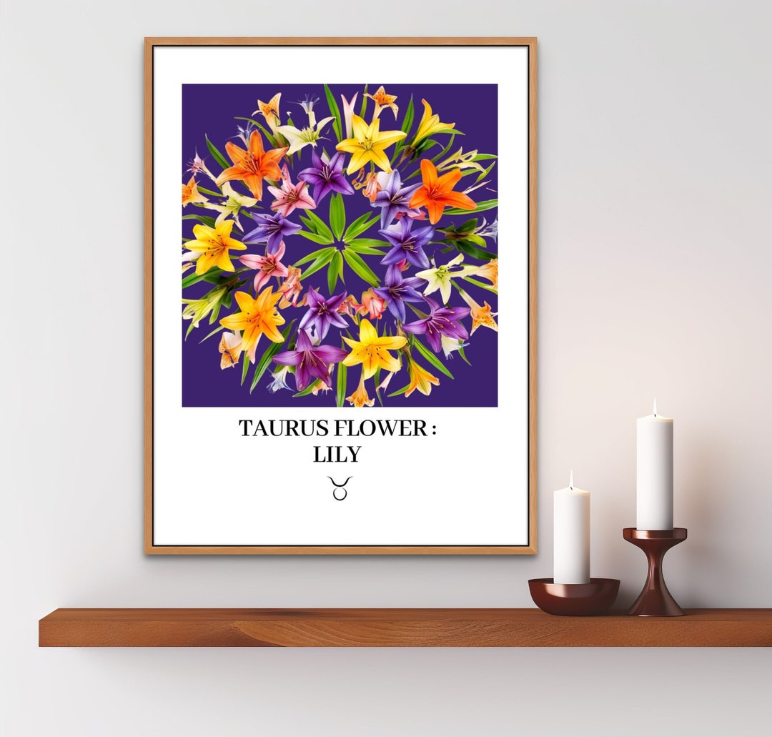 Taurus Birth Flower | Mandala Print V.2 | Lily Art, Taurus Birthday ...