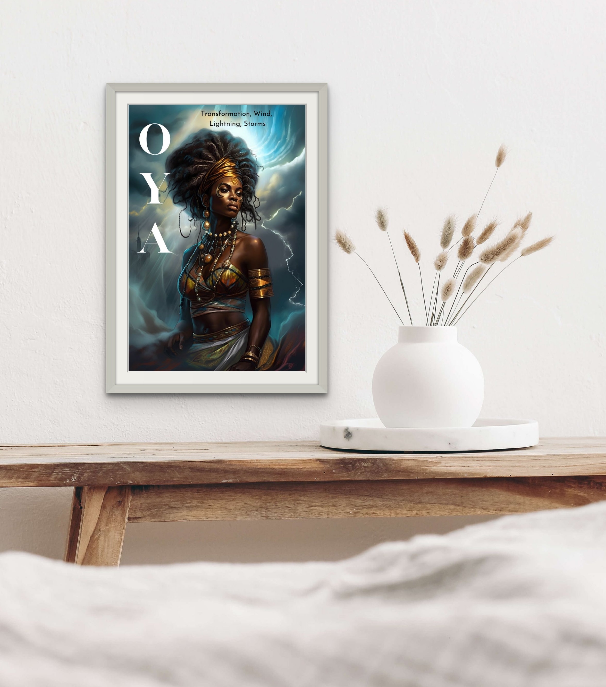 Goddess Oya afro-futurist V. 2 Orisha, Warrior, Transformation, Storms ...