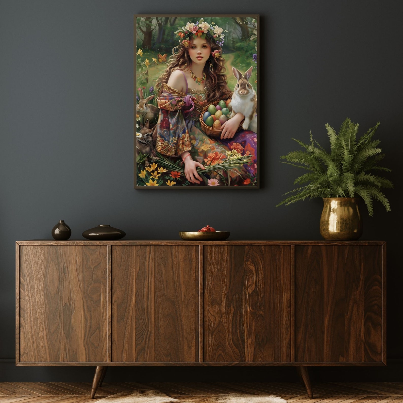 Goddess Ostara, Spring Nature, Anglo-saxon, Eostre German, Pagan ...