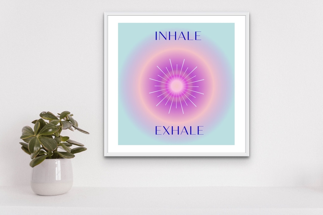 Inhale Exhale Mandala Print: Minimalist Spiritual Art (digital Download ...