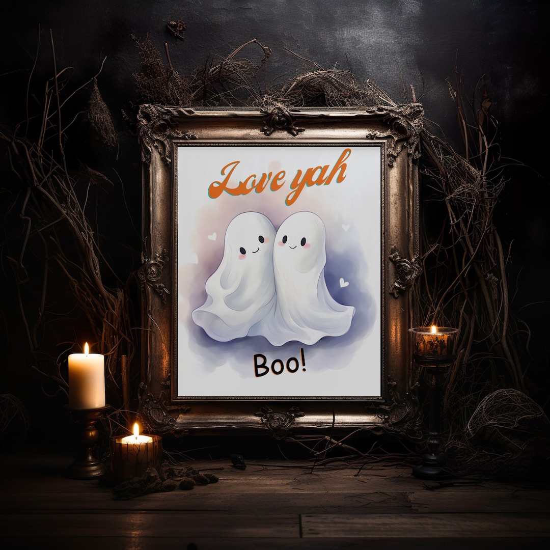 Cute Lesbian Ghosts, Subtle Lesbian Art, Lesbian Gift, Halloween Themed ...