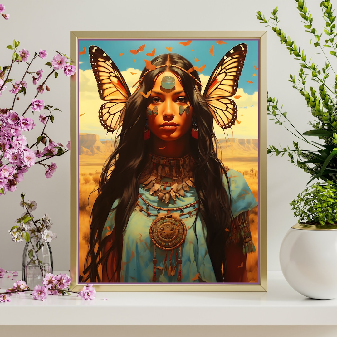Butterfly Maiden, Native American Woman, American Indian Goddess ...