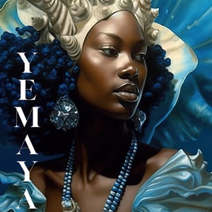 Goddess Yemaya, Orisha Yemoja, Ocean Goddess, African Orisha Art ...