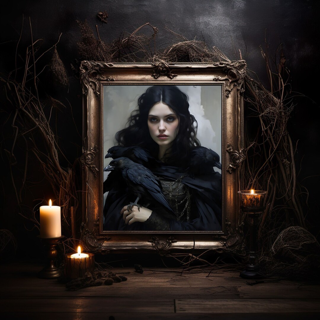 The Morrigan With Raven Poster, Dark Academia, Goddess Art, Celtic War ...