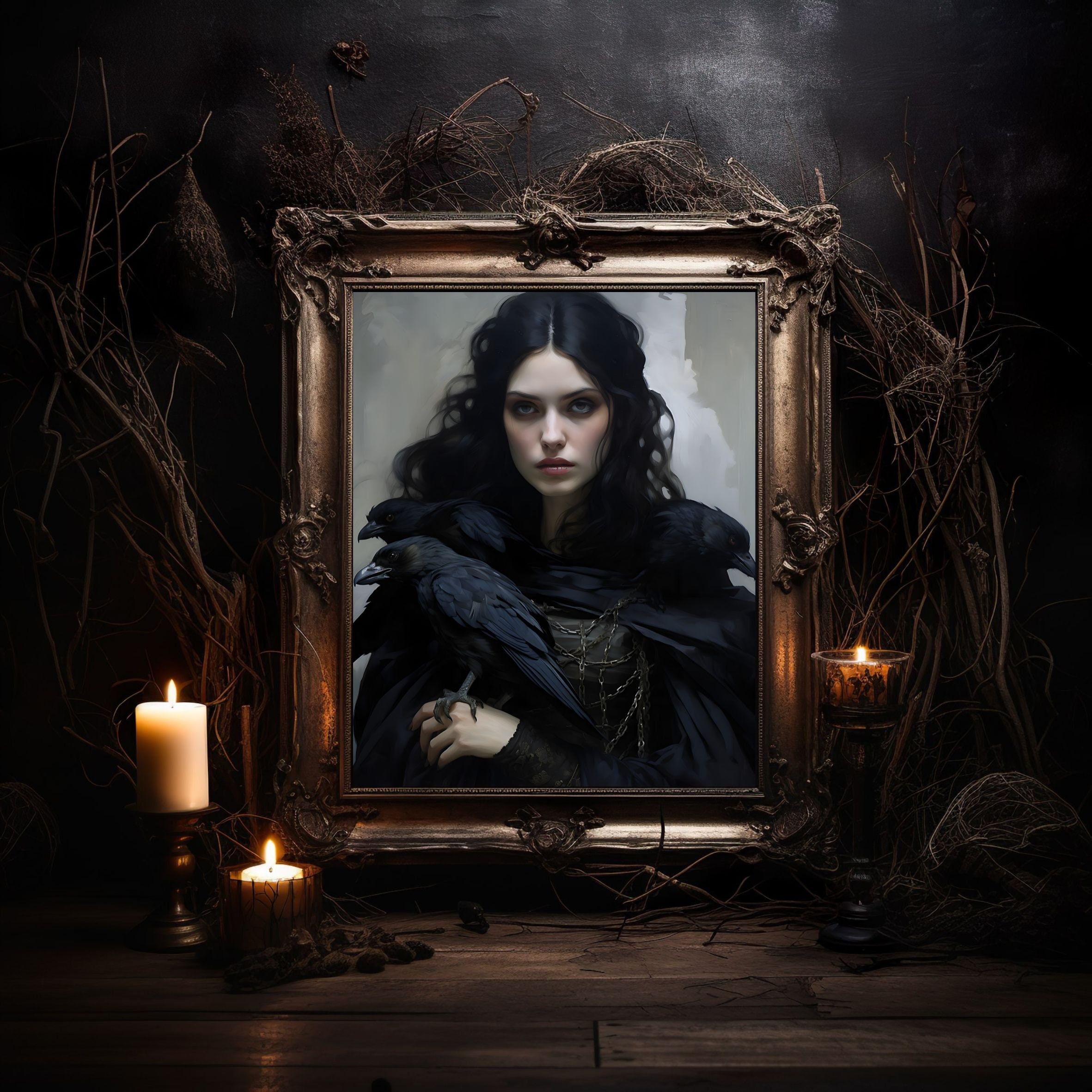 The Morrigan With Raven Poster, Dark Academia, Goddess Art, Celtic War ...