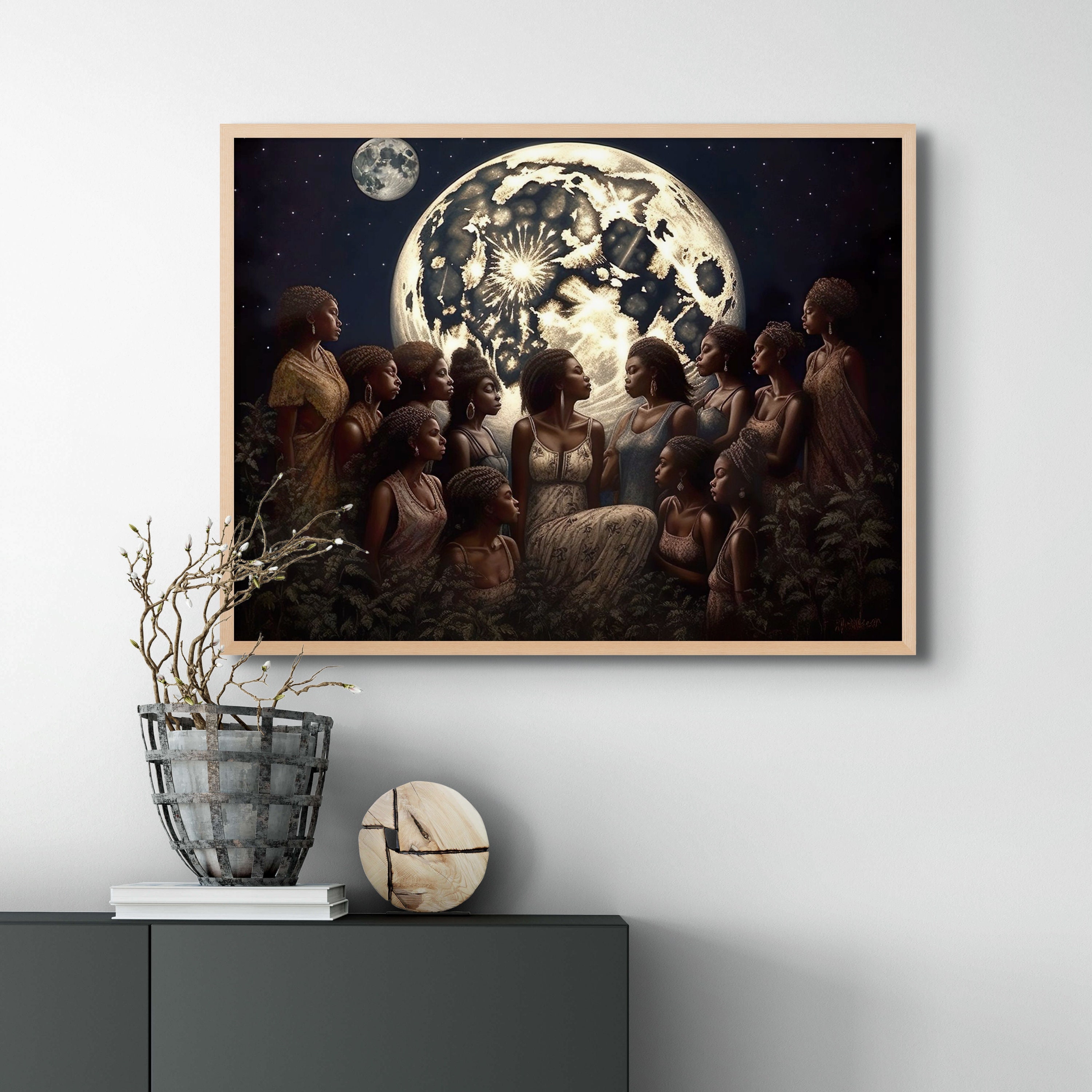 Black Ancestor Art Print: African Women, Spiritual Lineage (digital ...
