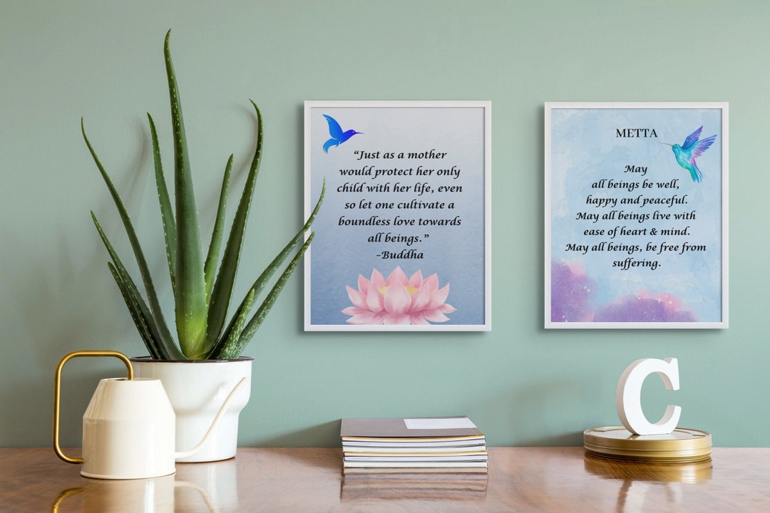 Loving-kindness (set of 2) Metta Prints | Metta Prayer, Boundless ...