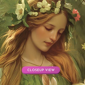 Goddess Ostara Spring Equinox Art Print: Pagan Easter Decor (digital ...