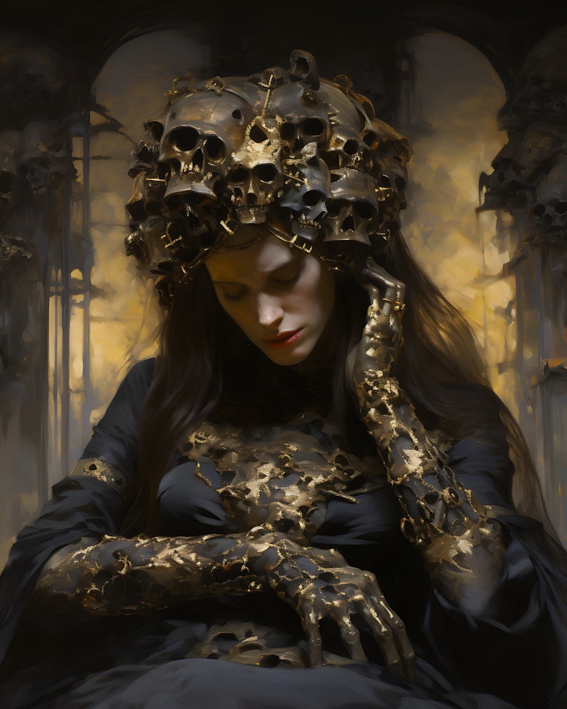 Hel Norse Goddess Art Print: Dark Academia Mythology (digital Download ...