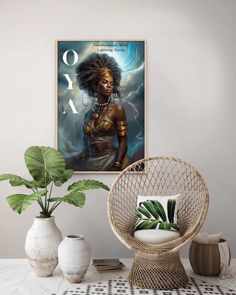 Goddess Oya afro-futurist V. 2 Orisha, Warrior, Transformation, Storms ...