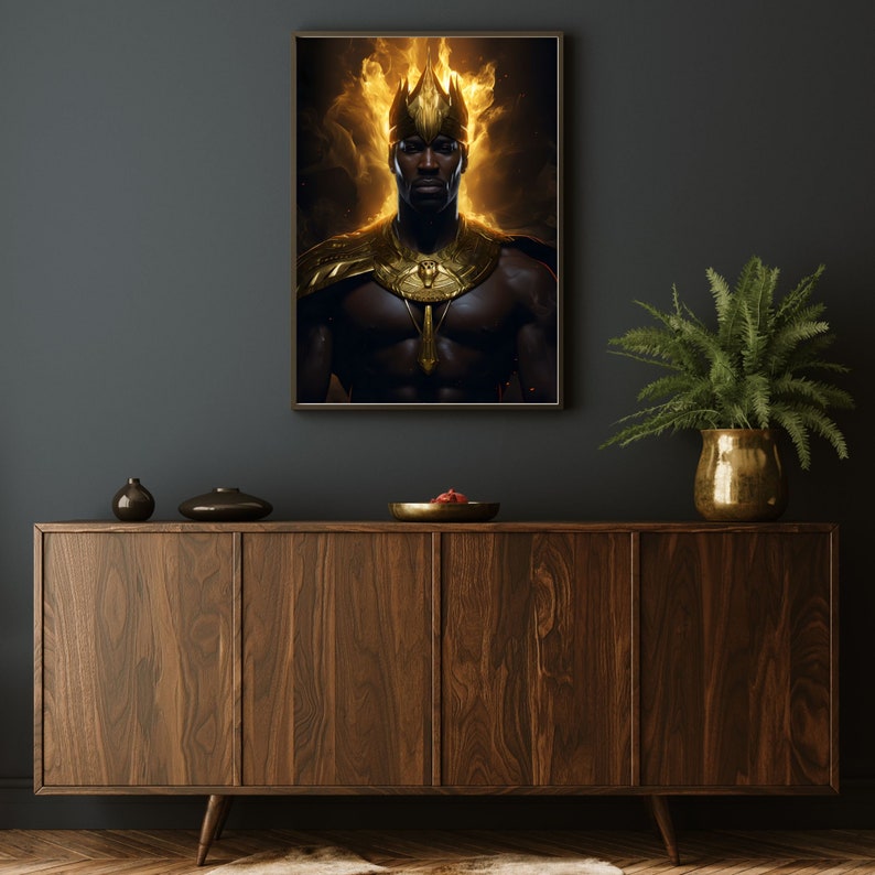 Shango Orisha Art Print: African God of Thunder, Fire, and War (digital Download) - Etsy