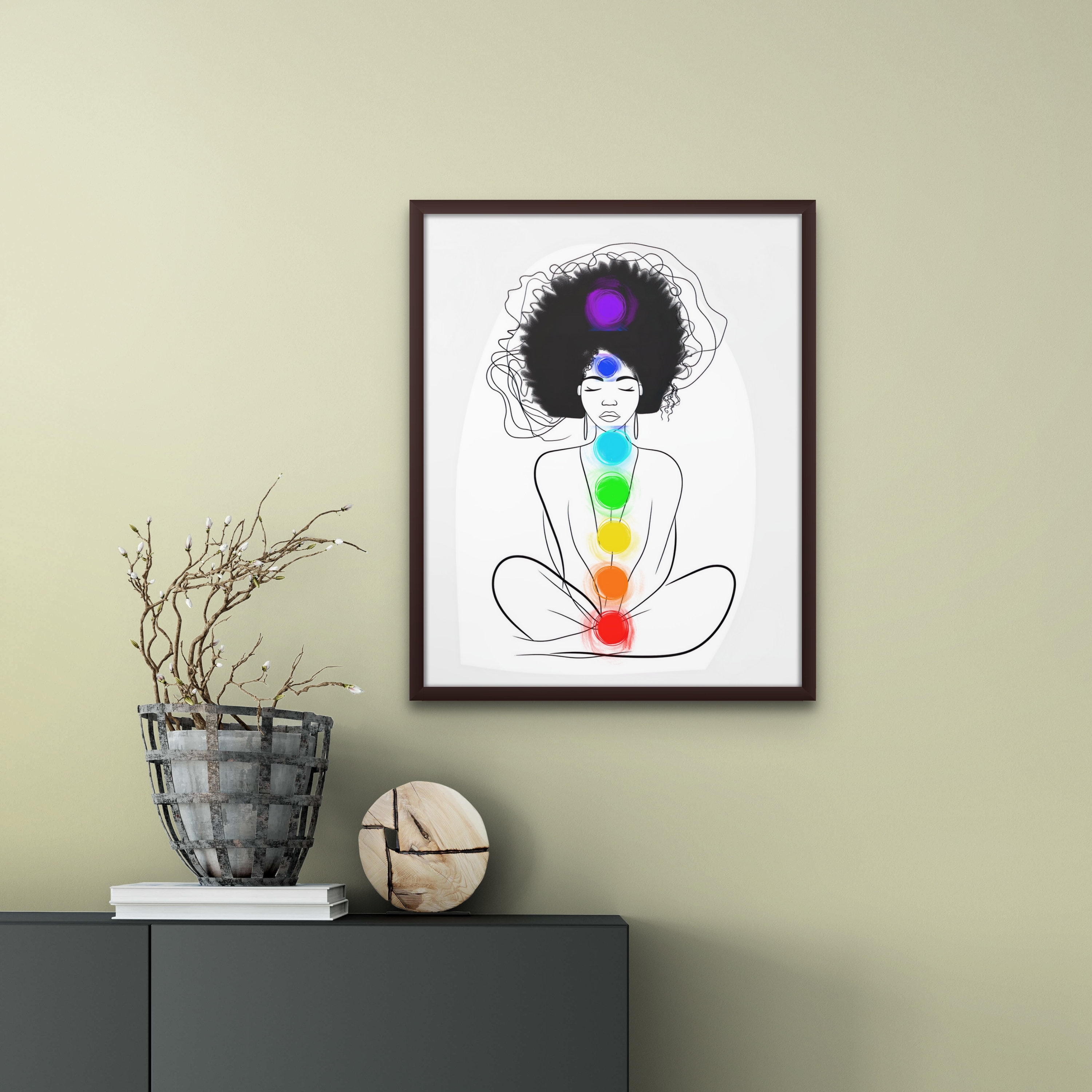 Afro Blow: Chakras Chakra Art, Black Meditation Art, African American ...