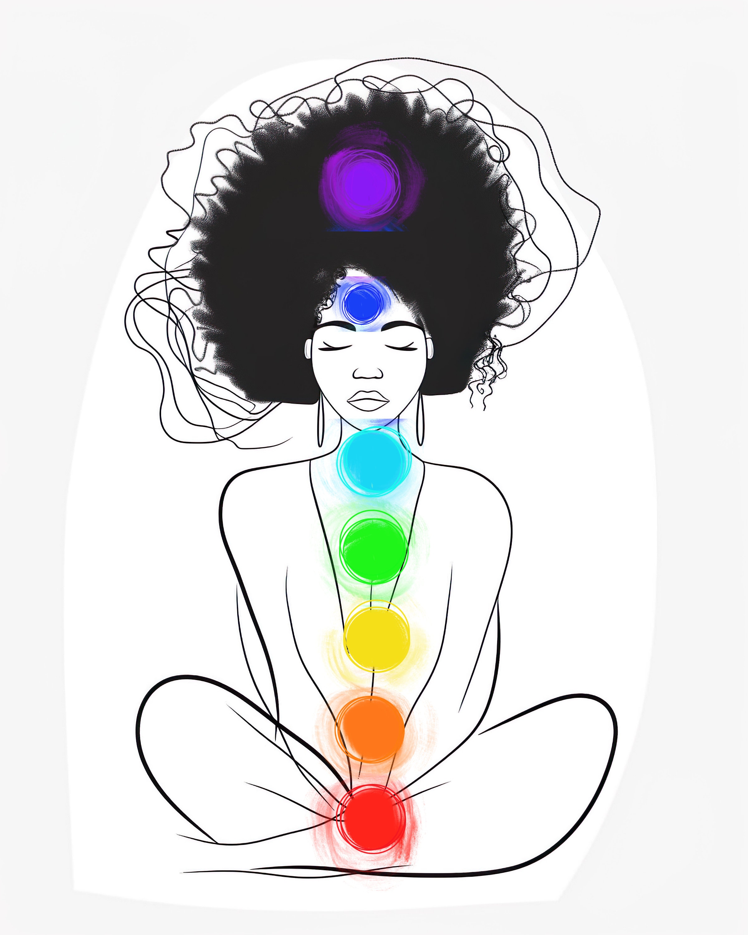 Afro Blow: Chakras | Chakra Art, Black Meditation Art, African American ...