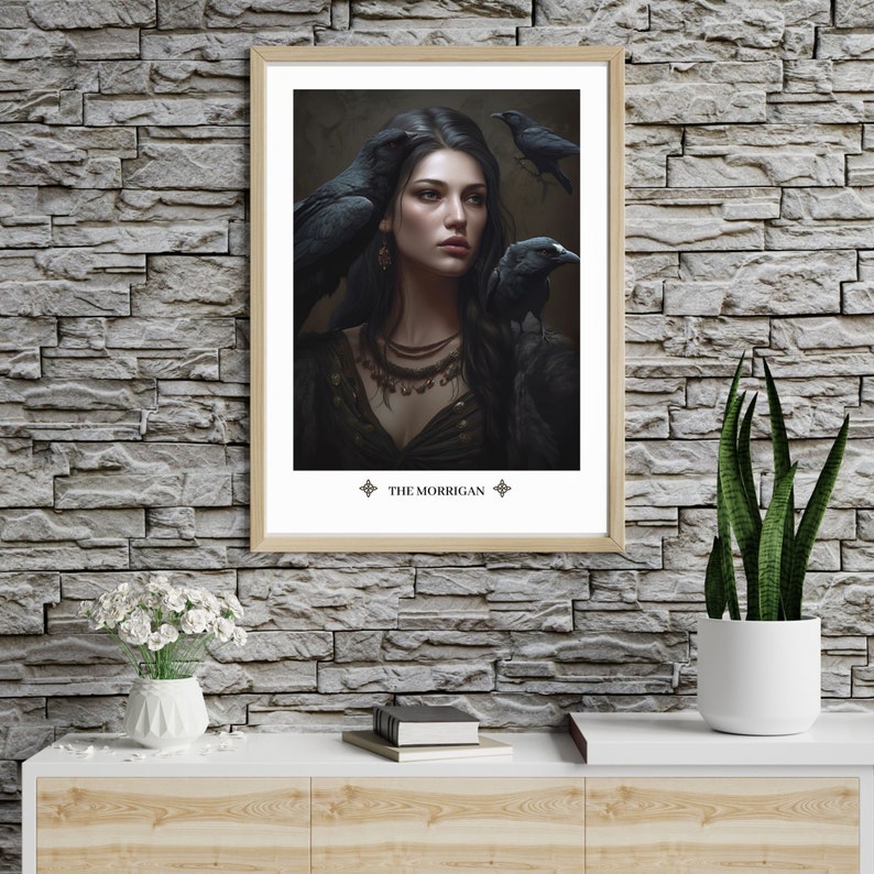 Morrigan Print, Goddess Art, Celtic, Dark Academia, Irish Goddess the ...
