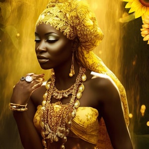 Oshun Art Print: African Goddess of Love, Beauty (digital Download) - Etsy
