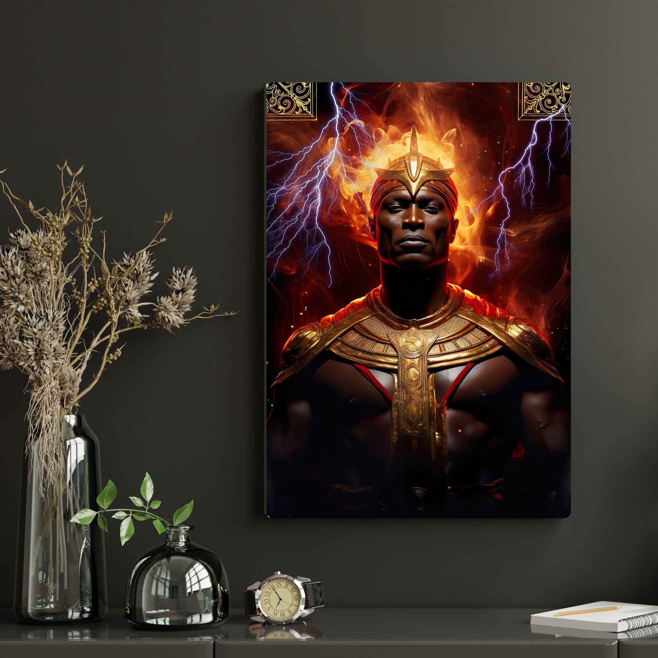 Shango African Orisha of Thunder Fire Virility War - Etsy