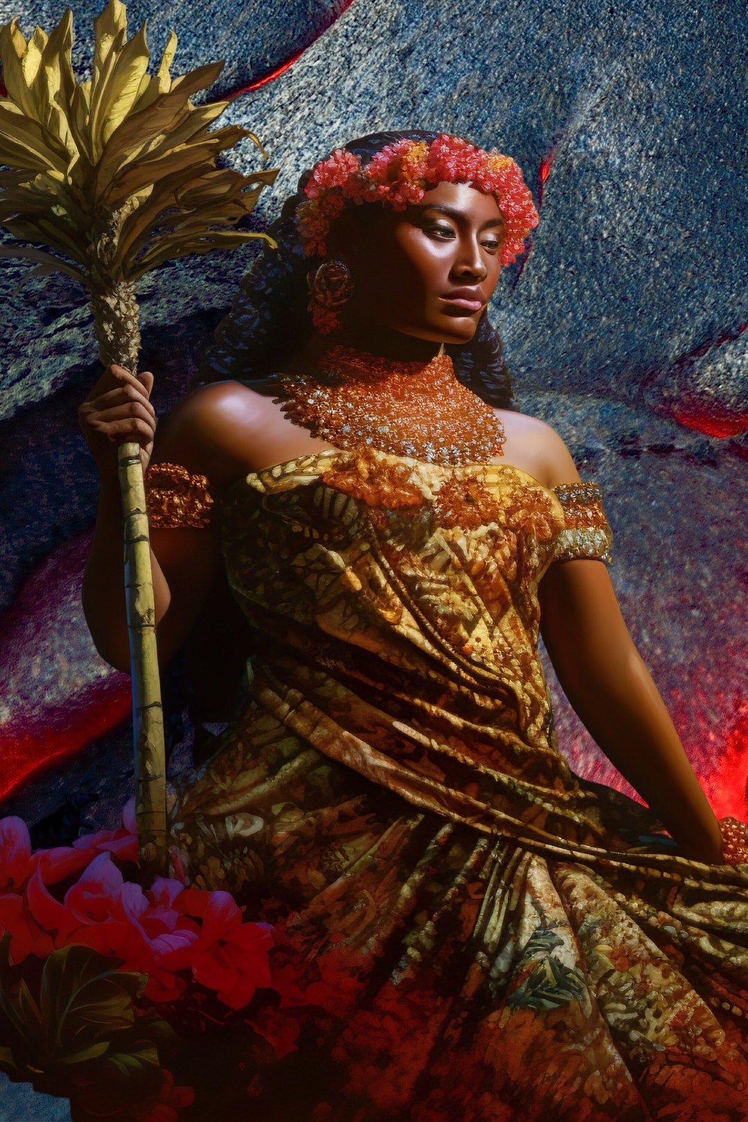 Goddess Pele | Hawaiian Volcano Goddess, Printable Art, Creation ...