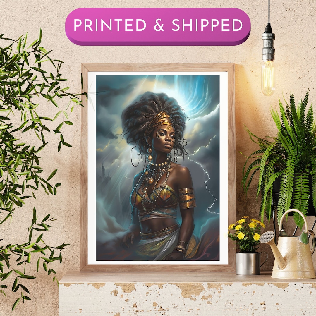 Orisha Oya afro-futurist V. 2 Poster, African Orisha Oya ...