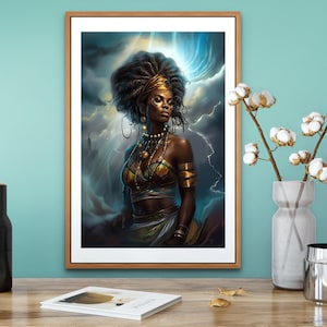 Orisha Oya Art Print: Afro-futurist Goddess of Transformation (digital ...