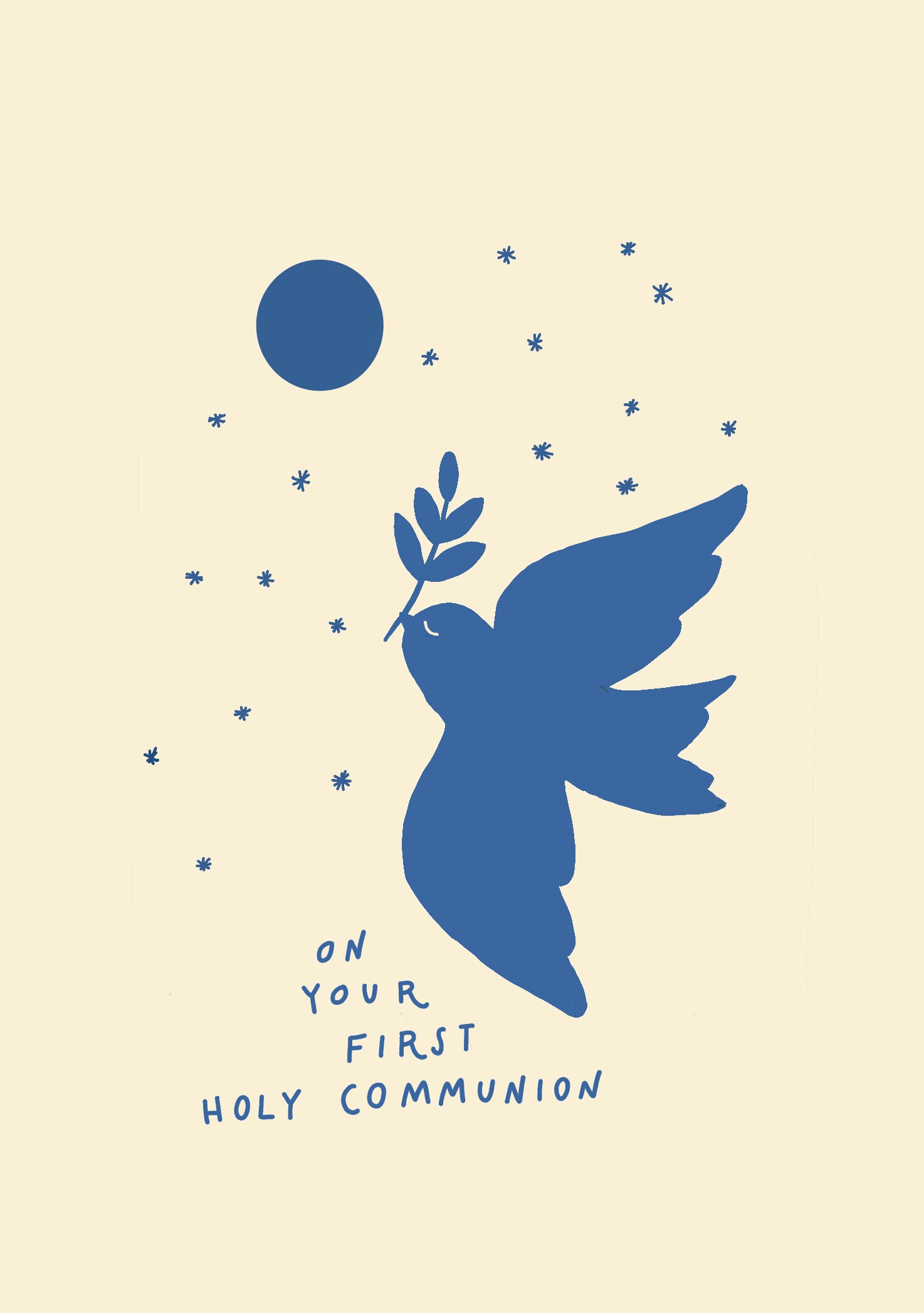 First Holy Communion Dove Cards English/maltese - Etsy