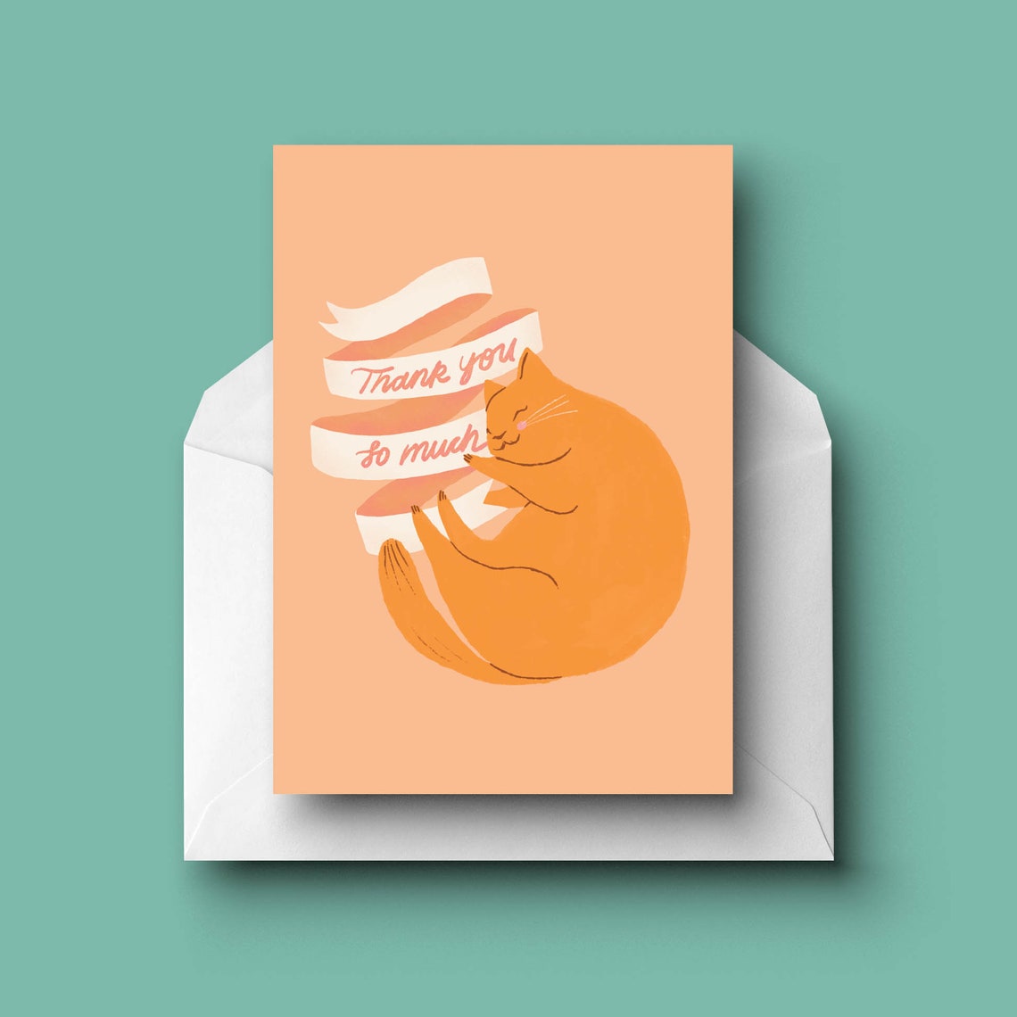 Thank Meow so Much Thank You Card - Etsy