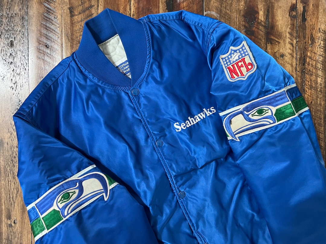 Vintage 90s Seattle Seahawks Starter Bomber Jacket - Etsy