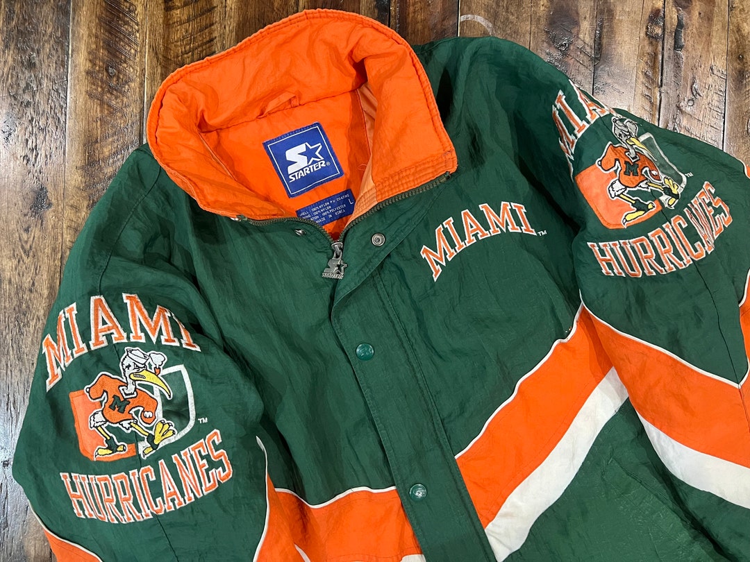 Vintage 90s Miami Hurricanes Starter Jacket - Etsy