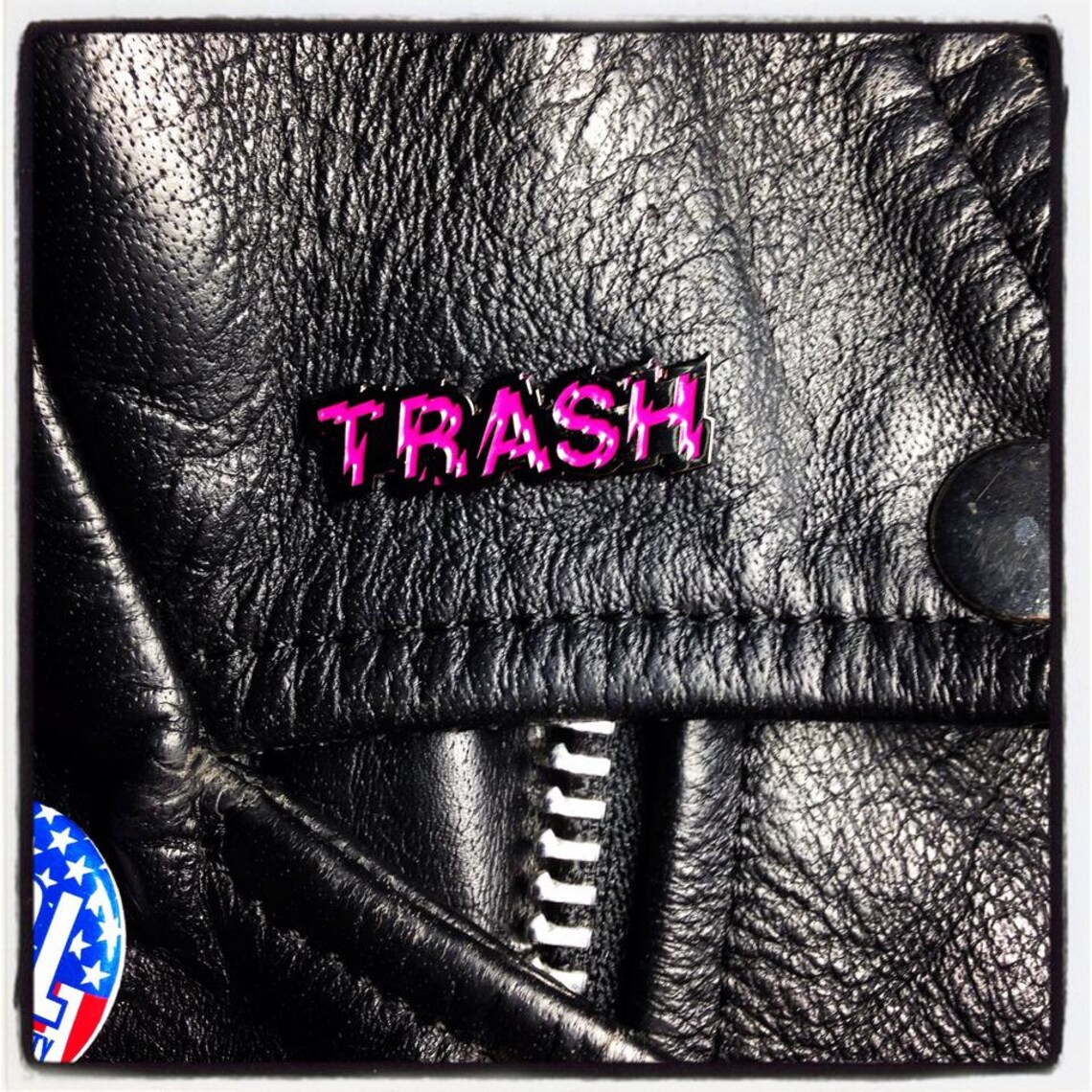 TRASH Enamel Metal Pin - Etsy