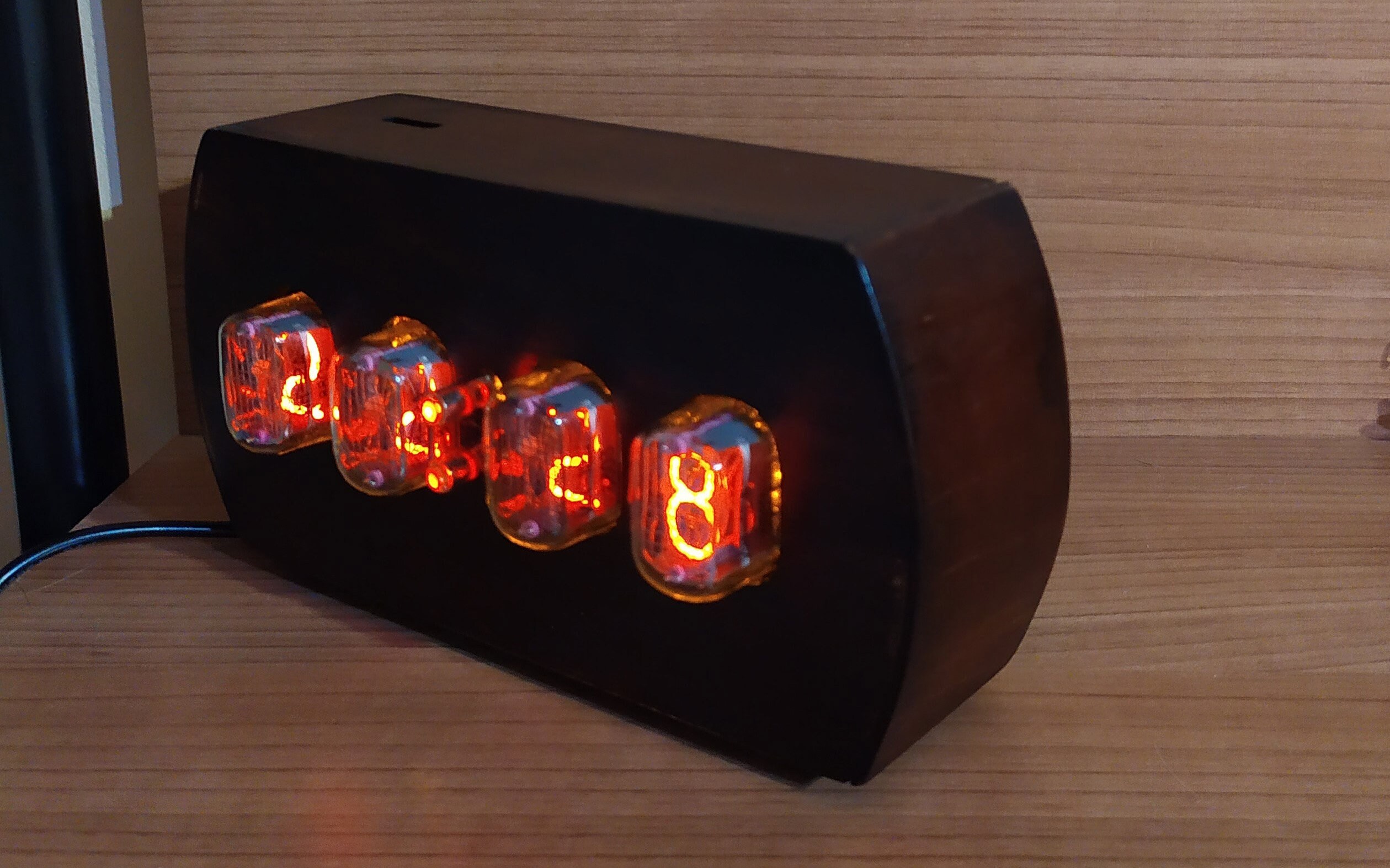 Nixie Tube Clock IN 12 4 Digit Tubes Amber Bedroom Nixie - Etsy