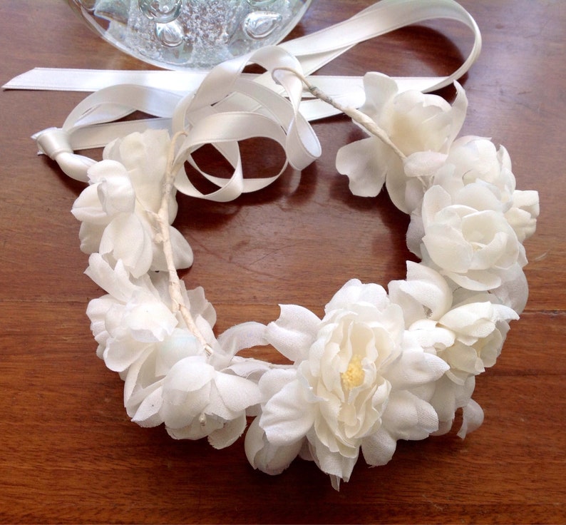 Chaplet for Hair of Silk Flowers for Wedding and Communion | Etsy