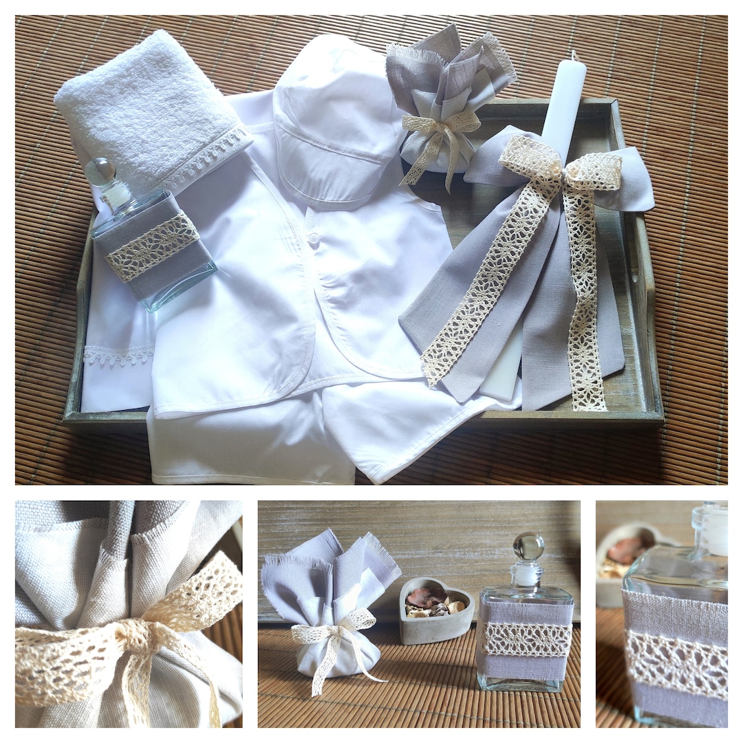 Baptism Set/baptism Essentials/baptism Candle/christening Undergarment ...