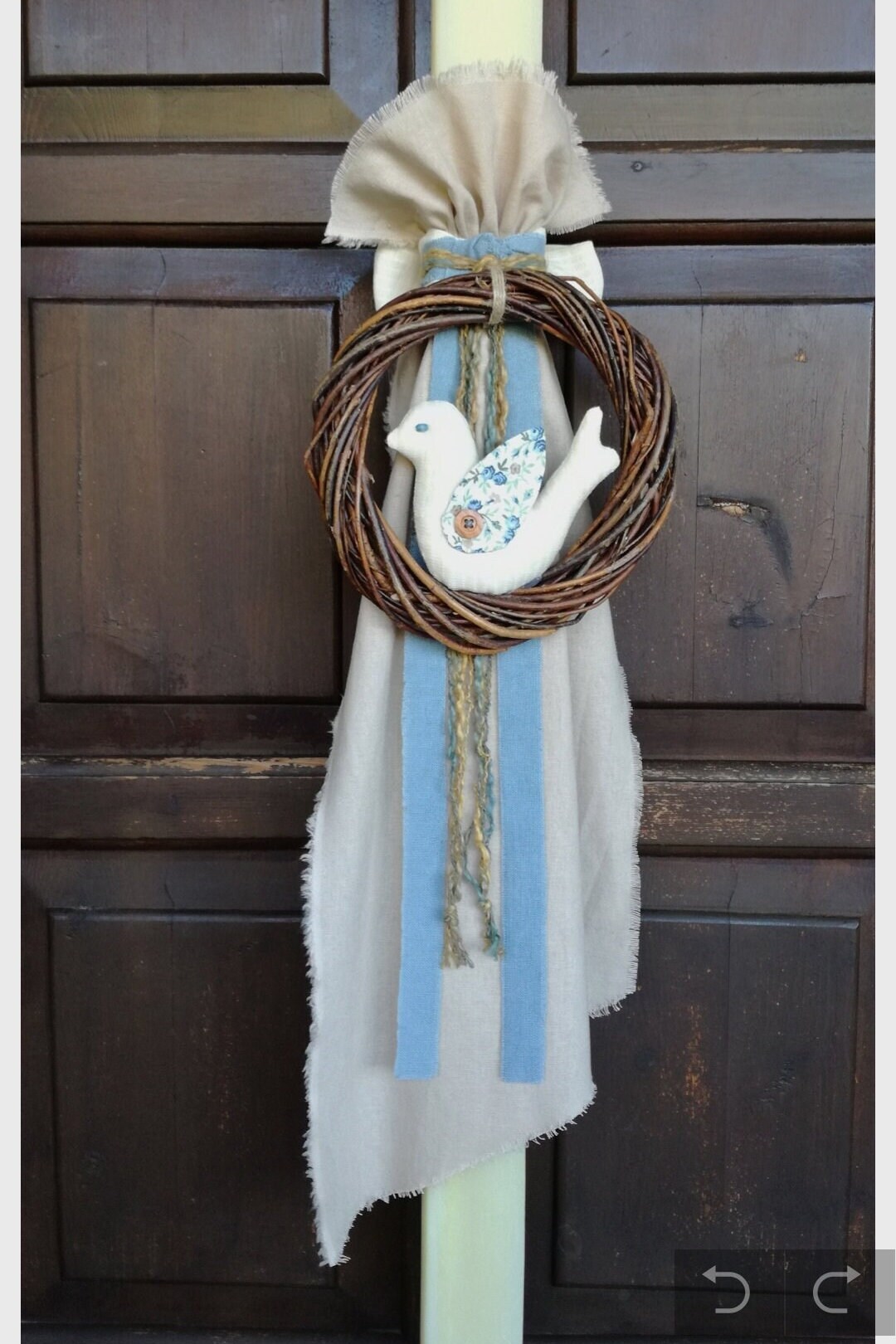 Handmade Bird Greek Orthodox Christening Set: Baptism Candle, Keepsake ...