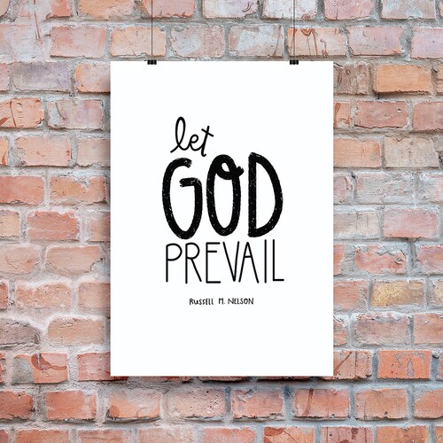 Let God Prevail Russell M Nelson Printable Wall Art Russell M - Etsy