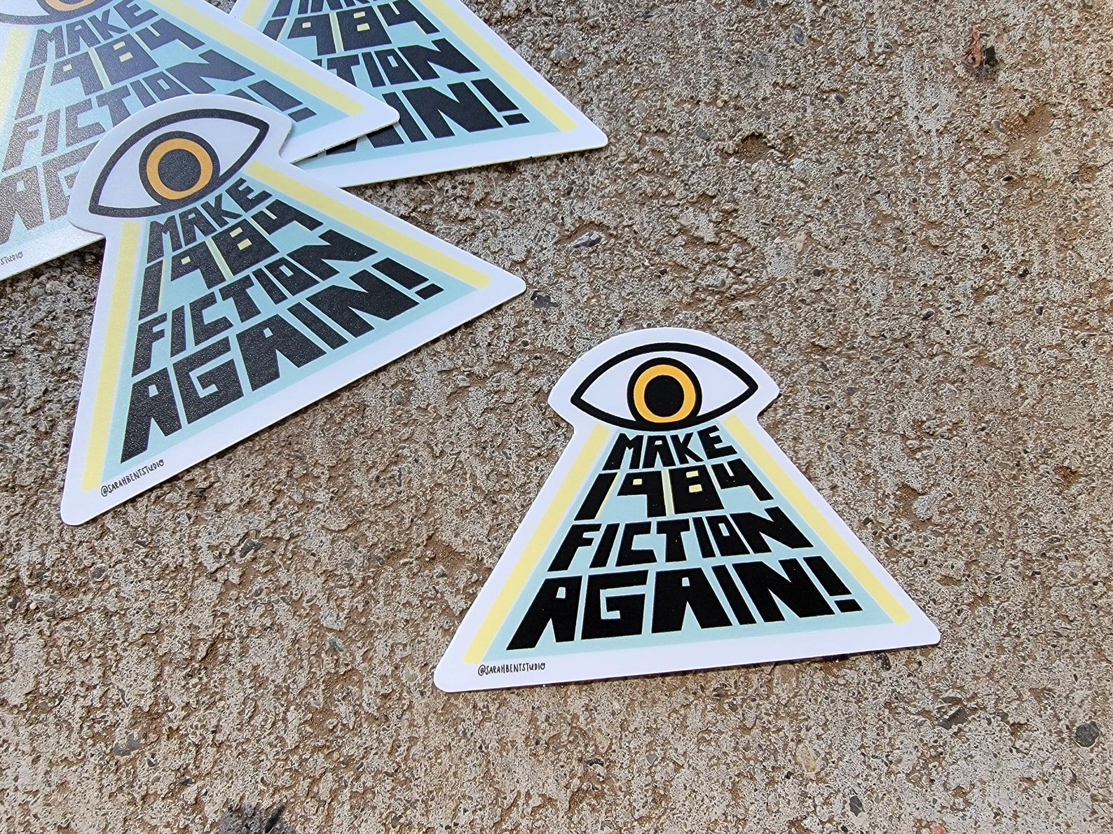 Make 1984 Fiction Again Matte Sticker Orwell Sticker Dystopian - Etsy UK