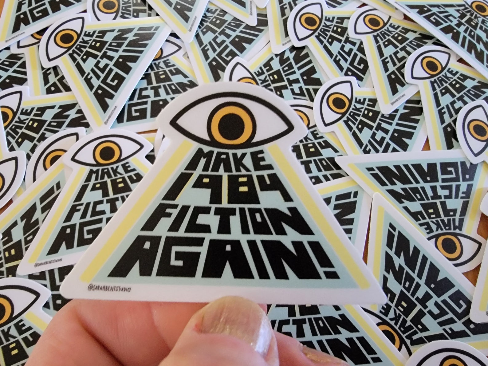 Make 1984 Fiction Again Matte Sticker Orwell Sticker Dystopian - Etsy UK