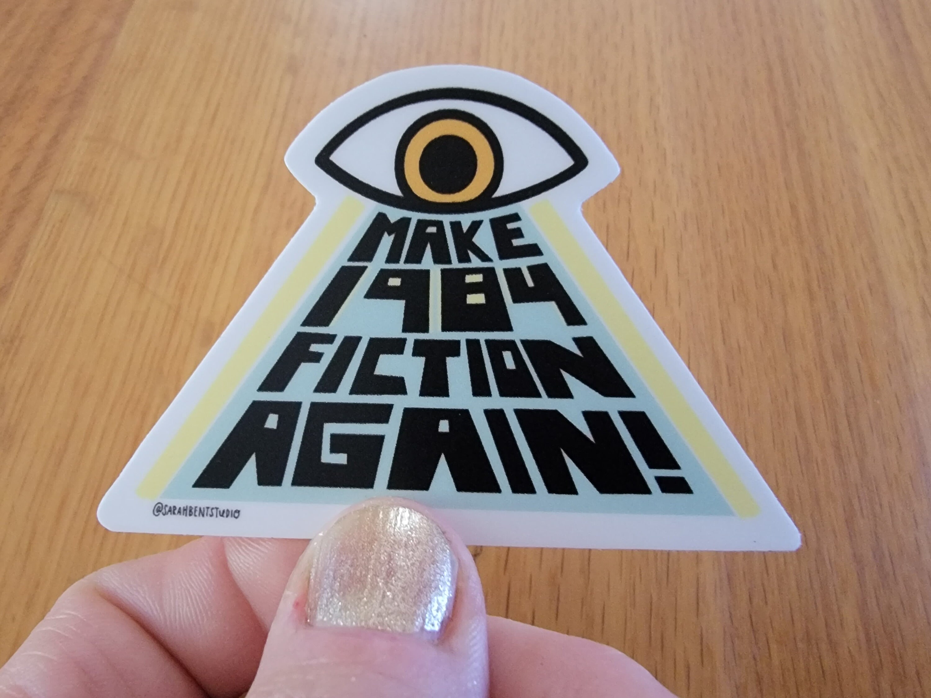 Make 1984 Fiction Again Matte Sticker Orwell Sticker Dystopian - Etsy UK