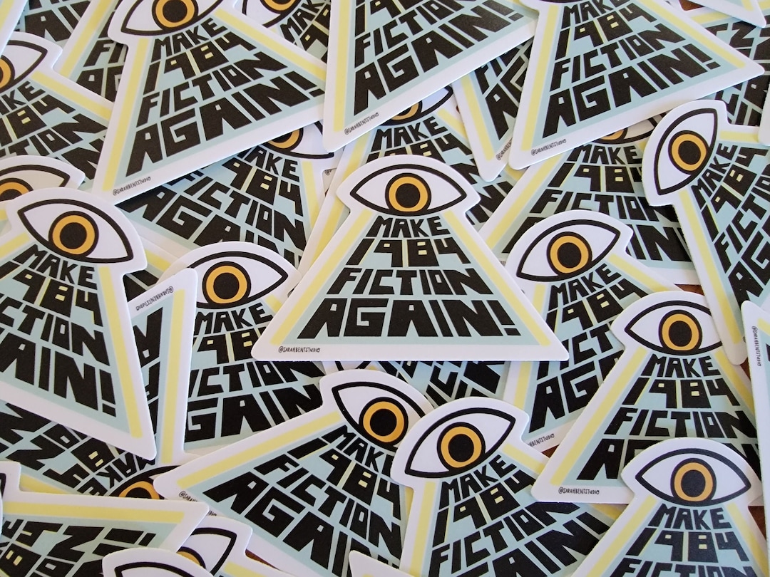 Make 1984 Fiction Again Matte Sticker Orwell Sticker Dystopian - Etsy UK