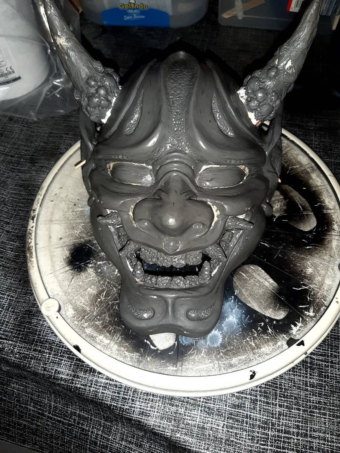 HORROR MASK, ONI Mask, Japanese Demon Hand Painted Halloween Mask ...