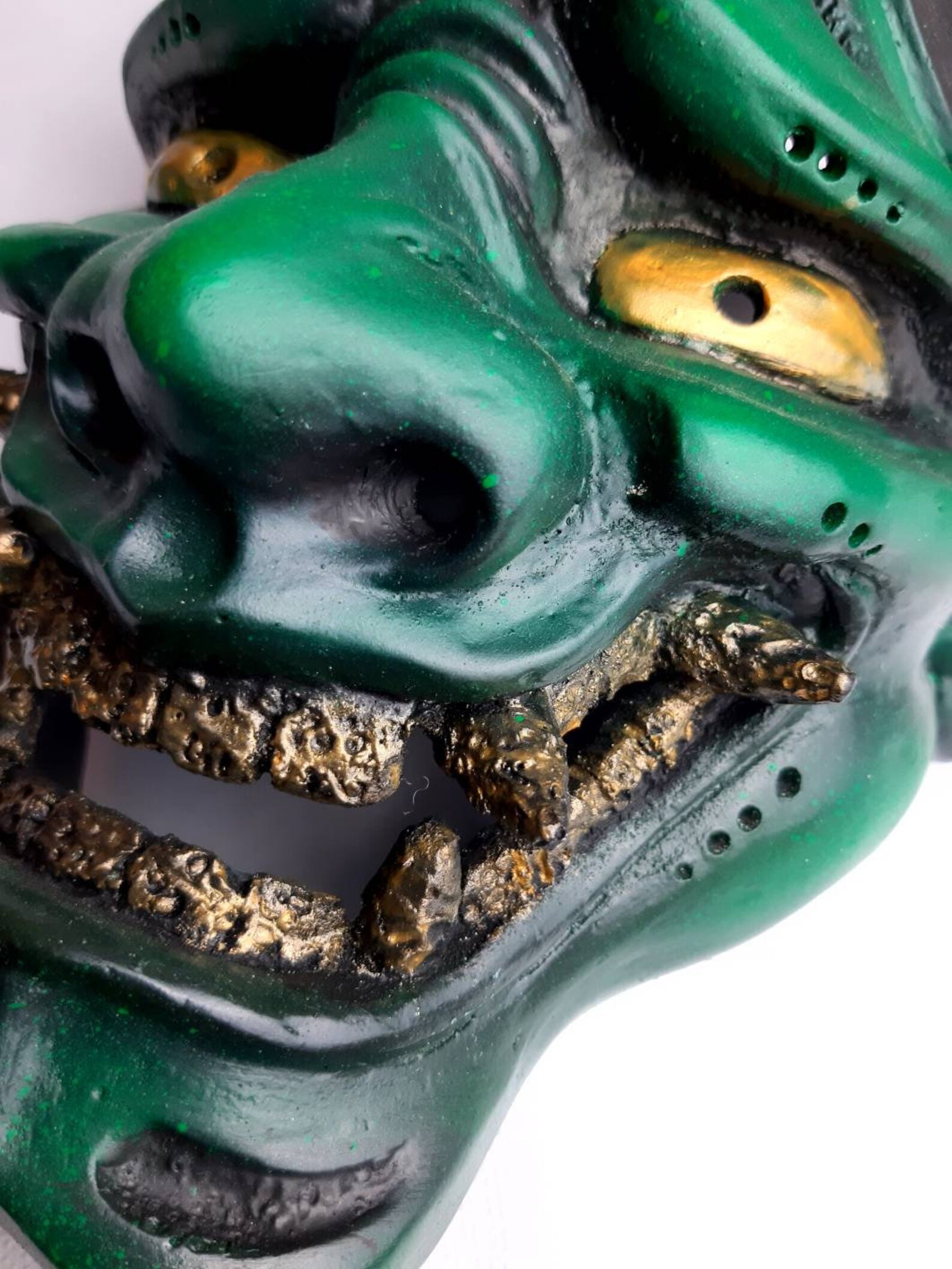 HORROR MASK, ONI Mask, Japanese Demon Hand Painted Halloween Mask ...