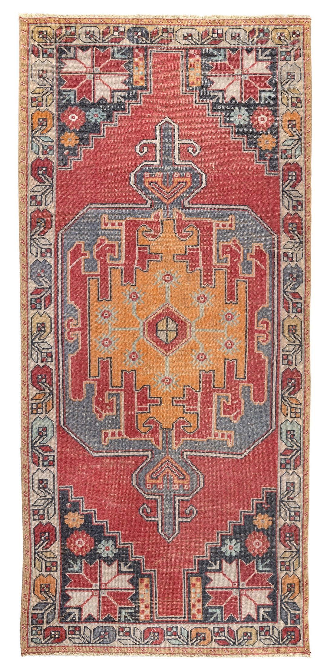 4x9 Turkish Rug, Home Decor, Tribal Rug, Vintage Worn Carpet ...