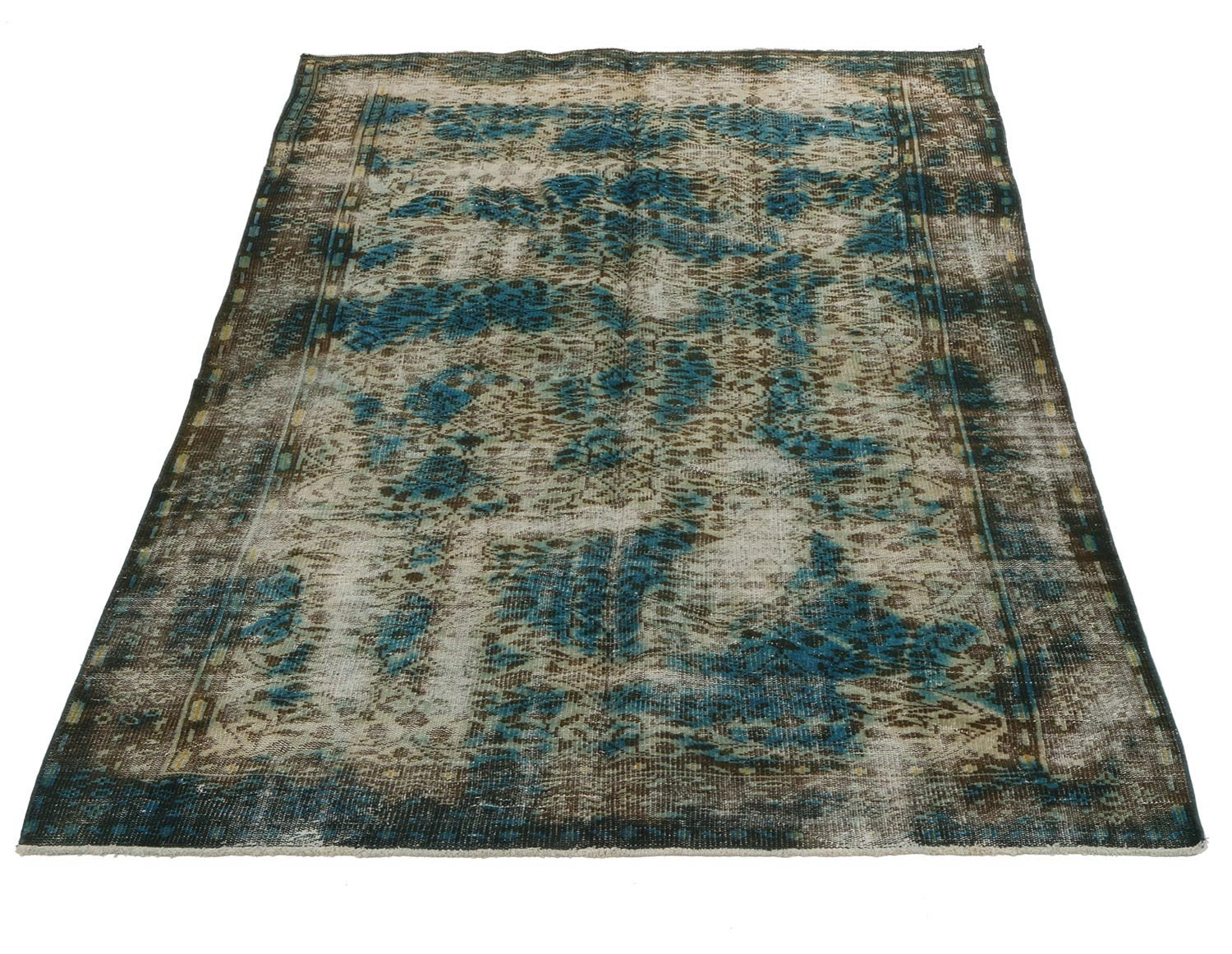 9x5 Feet Dark Blue Area Rug Teal Rug 8.8x5.3 Ft Blue Rug - Etsy