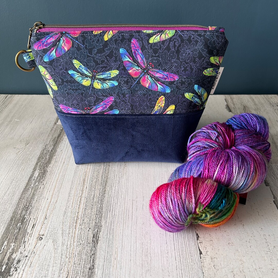 Sock Knitting Bag, Small Project Bag, Notions Pouch, Catch All for ...