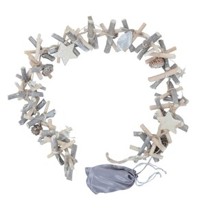 Christmas Light up Wooden Garland 1m Silver Twigs Pine Cones - Etsy UK