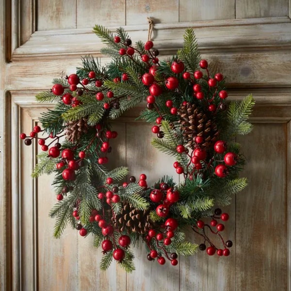 Red Berries Wreath - Etsy