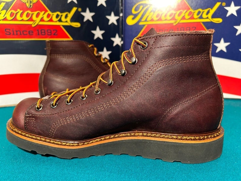 New Thorogood American Heritage Lace-to-toe Wedge Sole Roofer Boot 814 ...
