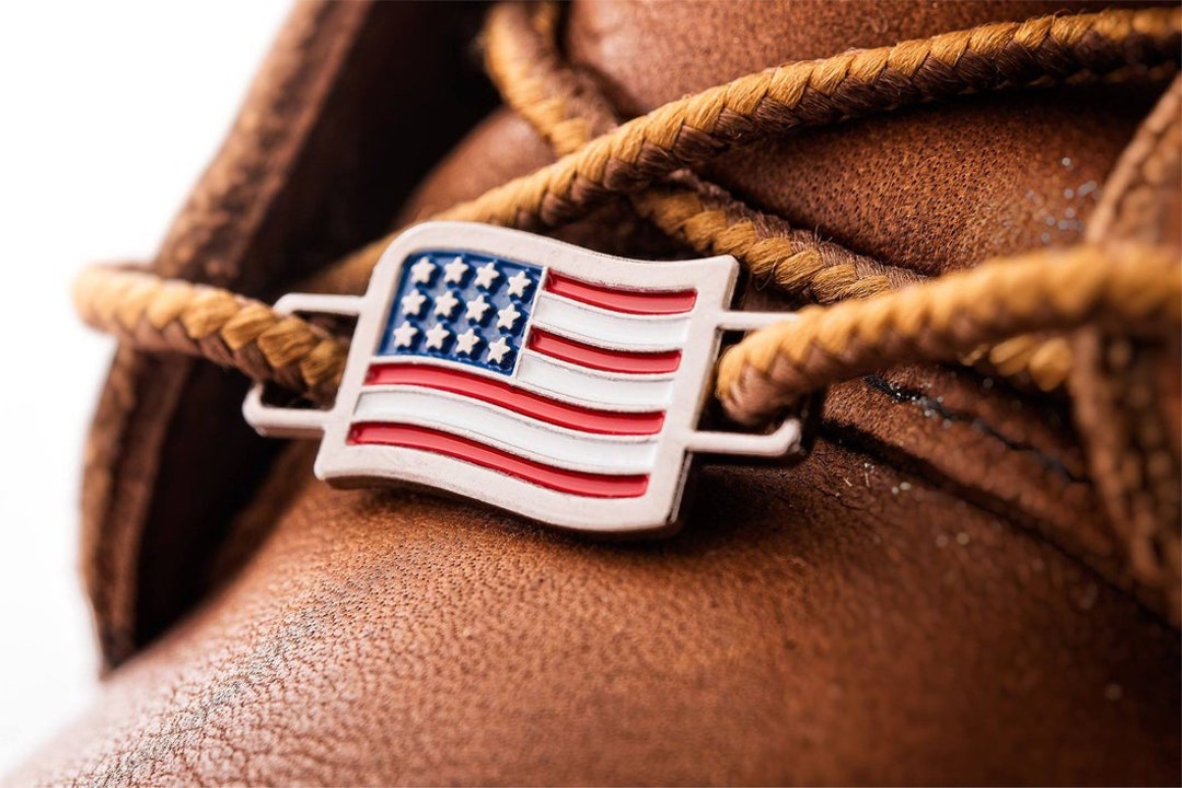 2 USA Flags Shoes Boot Lace Keeper US American Union Workers by ...